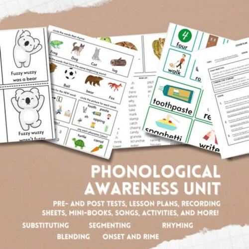 Phonological Awareness Bundle (Unit 2) by Hannah Vance's Store Galore