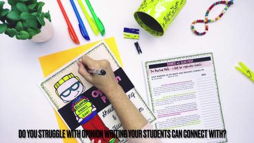 Opinion Writing Unit | Analyze Two Texts on the Same Topic | Graphic ...