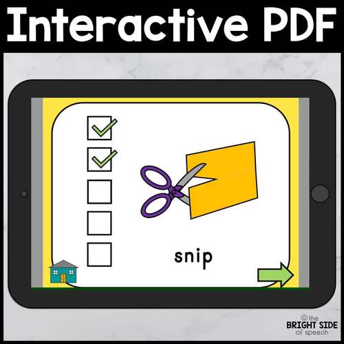 Initial SN Blends No-Print Articulation Flashcards + BOOM cards | TPT