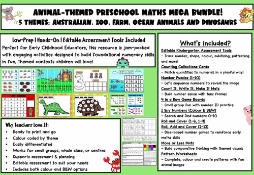 Early Years Maths Bundle | Themed Hands-On Activities & Editable ...