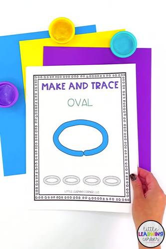 Shapes Playdoh Mats / Tracing Shapes Playdough / Make and Trace Play ...