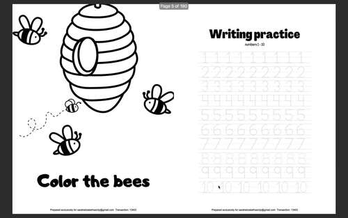 The Big Busy Bee Activity Book by Sarah's Art Room | TPT
