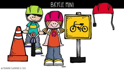 Bicycle clip art, Bike riding, safety Mini by Melonheadz Clipart
