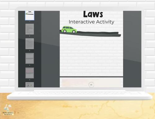 Newton's Laws of Motion Lab Activities for Middle School Science EDITABLE