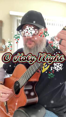 O Holy Night - Fingerstyle Guitar Solo by Ryan's Guitar Shop | TPT