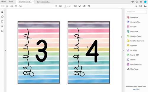 Table Numbers in Muted colors by Modern Classroom Resources | TPT