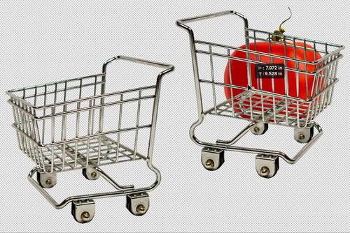 Stock Photo | Grocery Cart | Grocery Buggy | Supermarket Cart | Right ...