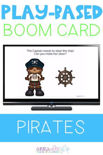 Pirate Speech Therapy Boom Card for Language l Play Based Activity