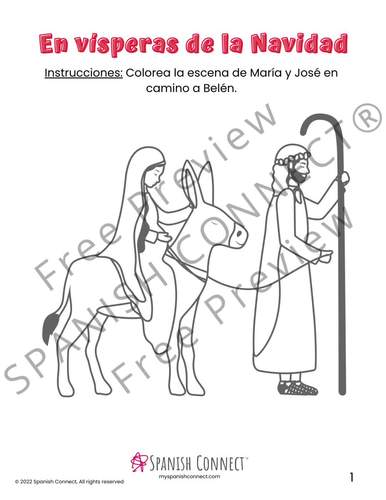 Spanish Worksheets - Christmas and The Three Kings-La Navidad y Los ...