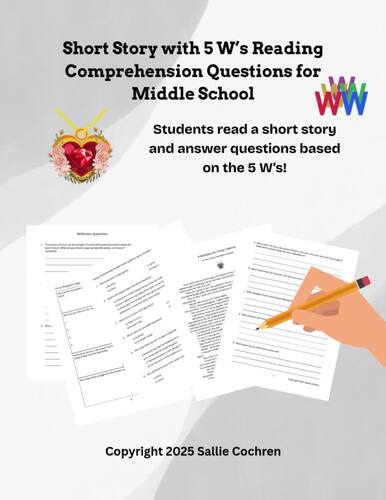 Short Story with 5 W’s Reading Comprehension Questions for Middle School