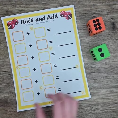 Roll And Add Math Game-Seasons by HH Fun and Learning | TPT