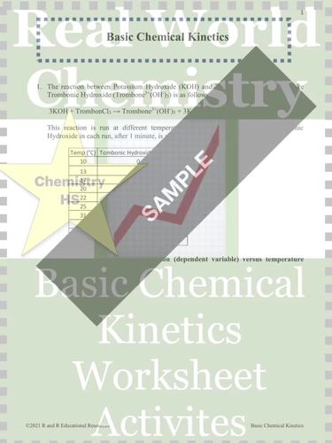 Basic Chemical Kinetics Worksheet Activities Solutions Included