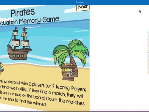 BIG Articulation Memory Match Bundle Boom Cards™ Year Round Speech ...