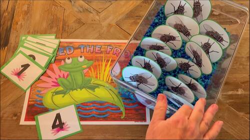 Feed the Frog Sensory Bin Activity by Miss Fuzzy Bee | TPT