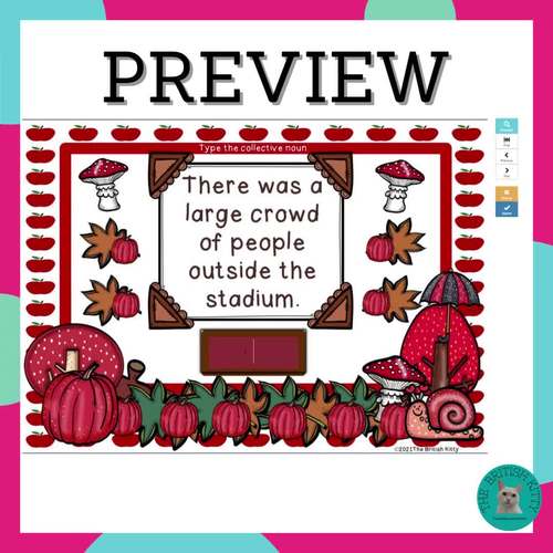 Fall Flair Collective Nouns Boom Cards™ by The British Kitty | TPT