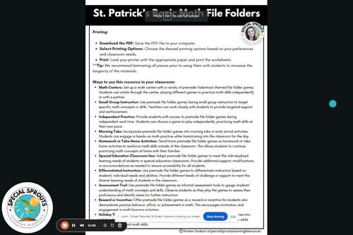 Math File Folder Activities | St. Patrick's Day Themed | Preschool, Pre ...