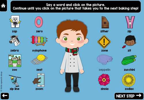 Christmas Baking - Z - Digital Articulation Game - PowerPoint & Boom Card™