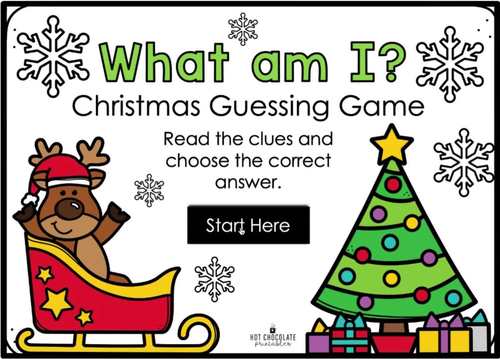 Christmas Vocabulary Guessing Game: Boom Cards - Digital Task Cards