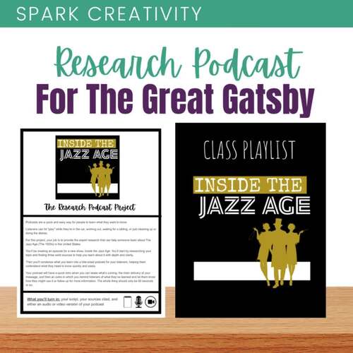 The Great Gatsby Context Research: Student Podcasting Project | TPT