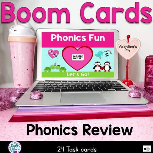 Boom Cards™ Valentine Buddies Phonics Review by Leigh's Library | TPT
