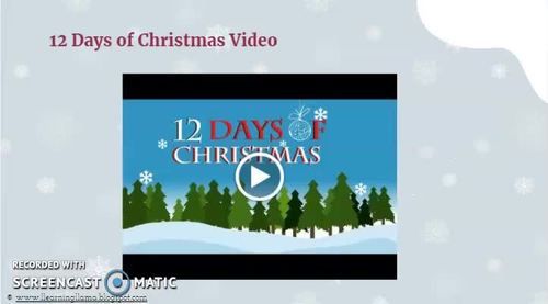 12 Days of Christmas Middle School Finance / Math DIGITAL Project