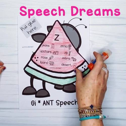 Summer Speech Therapy Craft for Articulation and Language with Adjectives