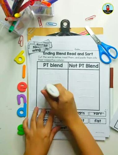 Ending Blends Cut and Paste Sort by The Joy in Teaching | TPT