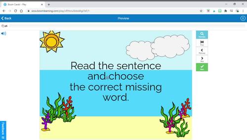 Under The Sea Prepositions Practice BOOM Cards by Love 2 Learn English