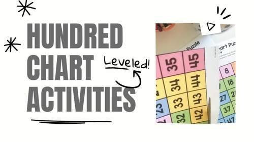 Hundred Chart Activities Differentiated by Cuppa Special Tea | TPT