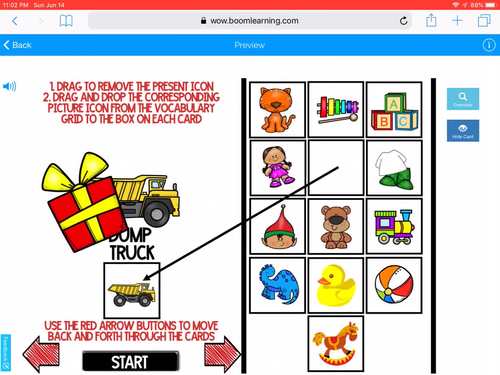 Peekaboo Present Interactive Book + BOOM CARDS + SENTENCE STRIPS