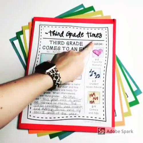 End of Year Writing Activity - 6th Grade Newspaper Project - Print ...