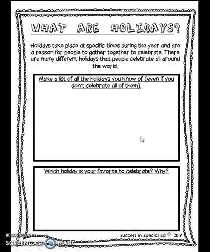 Social Skills for Middle School and High School Holidays Expectations ...