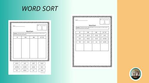 R influenced/ R Controlled Vowel Worksheets/Within Word Pattern Activities