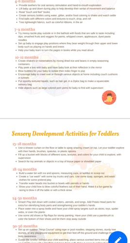 BUNDLE Sensory Development Activities for Infants and Toddlers | OT Handout