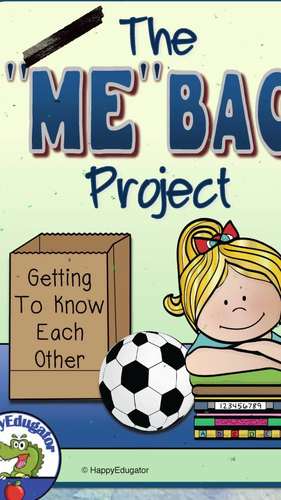 All About Me Bag First Week of School Activity by HappyEdugator | TpT