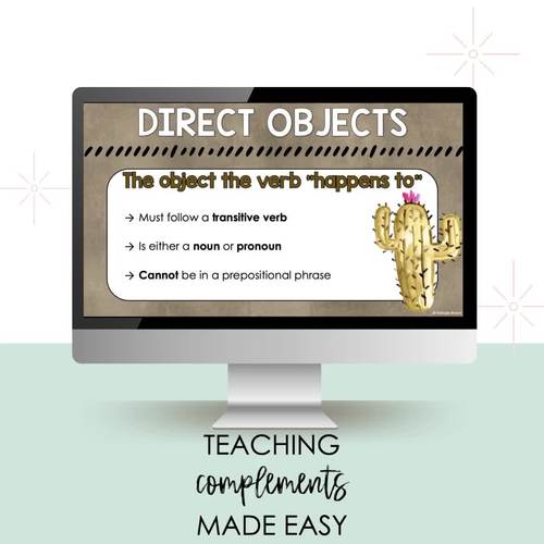 Complements - Direct Objects, Indirect Objects, & More - Complete Mini ...