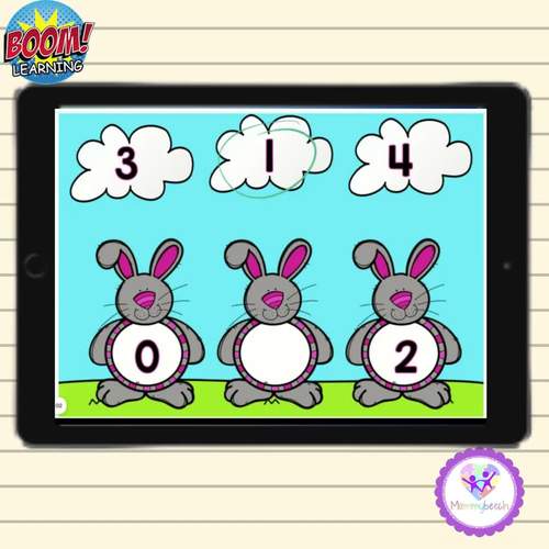 Boom Cards: Spring Find the Missing Middle Number by Mommybeech | TpT