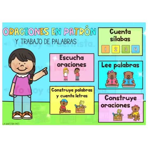 Boom Cards in Spanish- Oraciones en patrón y trabajo de palabras- Los ...