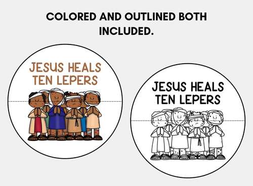 Jesus Heals Ten Lepers Bible Story Folding Surprise Craft for Sunday School