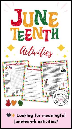 Juneteenth Activities - Juneteenth Reading Comprehension Passage and ...