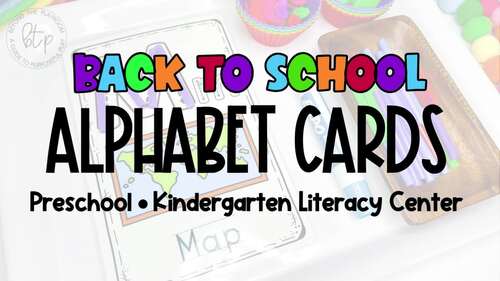 Back to School Literacy Center - Alphabet Tracing Cards - Handwriting ...