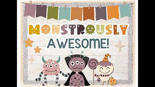 Halloween Monsters Classroom Decor - Bulletin Board, Door Decor ...
