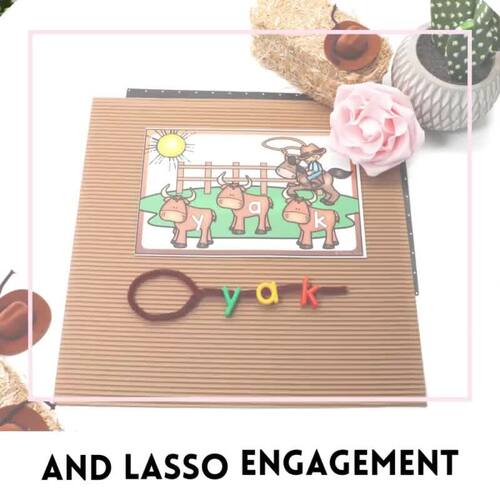 Cowboy Letter Matching Activity - Wild West CVC Words Activity by ...