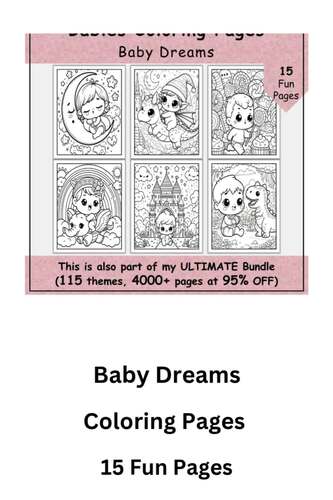 Baby Dreams Coloring Worksheets | Great for Homeschool & Classroom Use