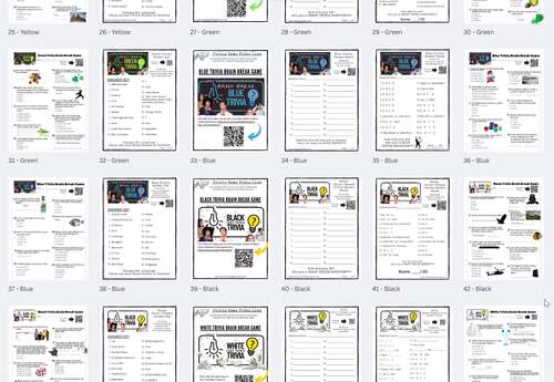 Color Trivia Brain Break Quiz Game | Middle School Icebreaker & Team ...