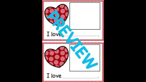 Writing Activity to Make a Book for Valentine's Day for Preschool ...