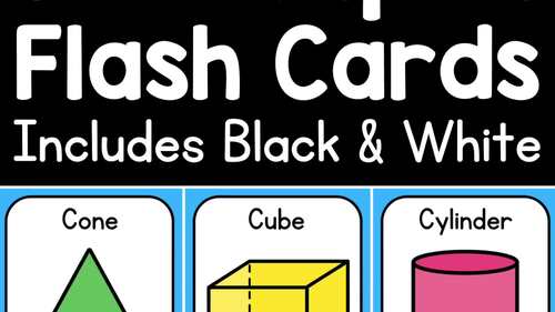 3D Shape Flash Cards by First Tries and Sunny Skies | TPT