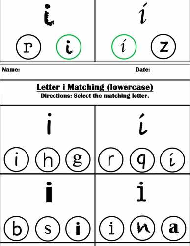 Adapted Alphabet/Letter of the Week Worksheets- Letter I | Special ...