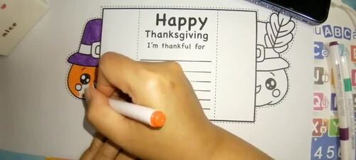 I’m Thankful For... Writing Craft | Thanksgiving Activity & Coloring Page