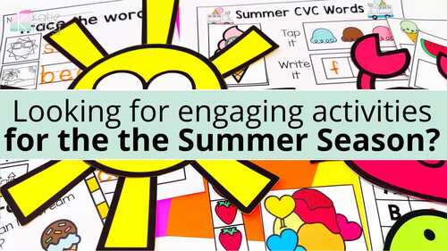 Summer Math and Literacy Centers and Activities - Ocean Animals Crafts